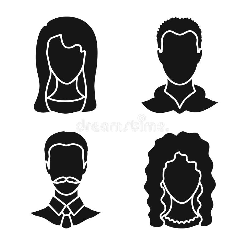 Vector Design of Character and Profile Logo. Set of Character and Dummy ...