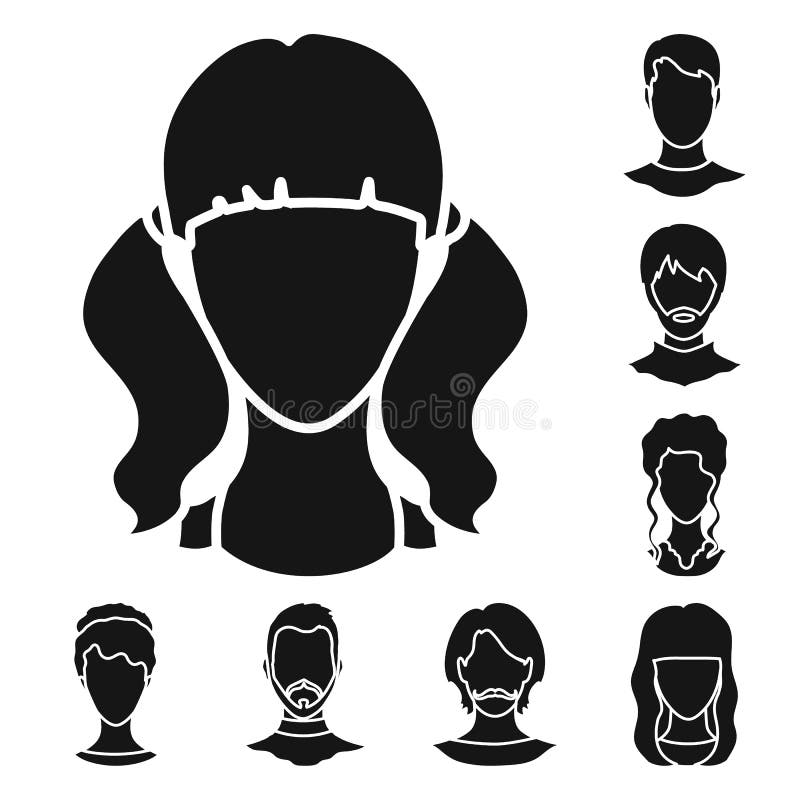 Vector Design of Character and Profile Logo. Set of Character and Dummy ...