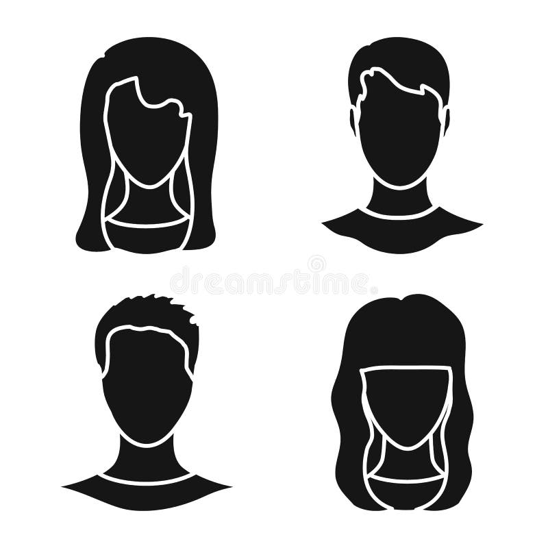 Vector Design of Character and Profile Symbol. Collection of Character ...