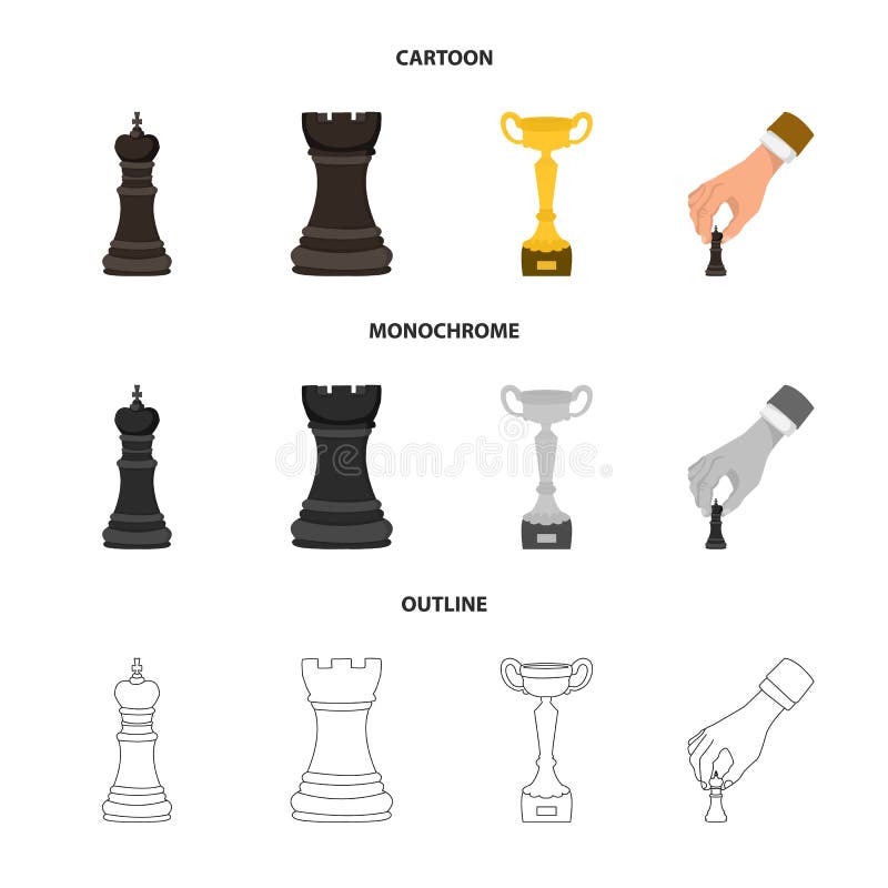 Vector Design of Checkmate and Thin Icon. Collection of Checkmate and ...