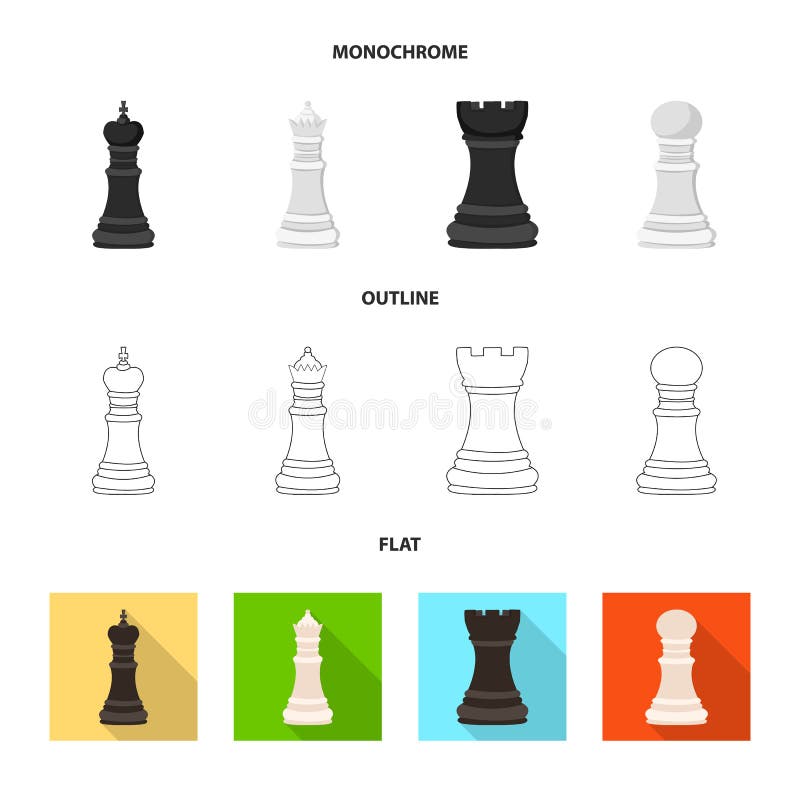 Isolated Object of Checkmate and Thin Logo. Collection of Checkmate and ...