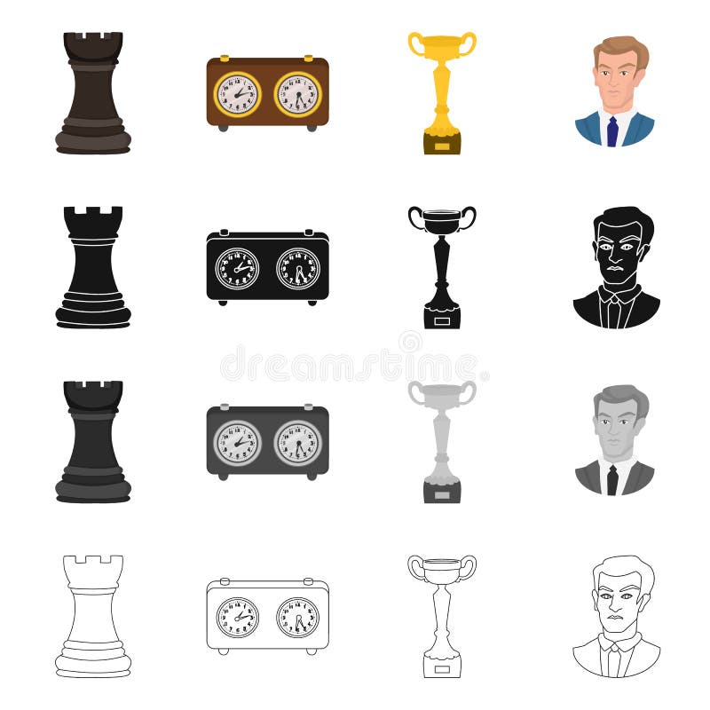 Isolated Object of Checkmate and Thin Logo. Collection of Checkmate and ...