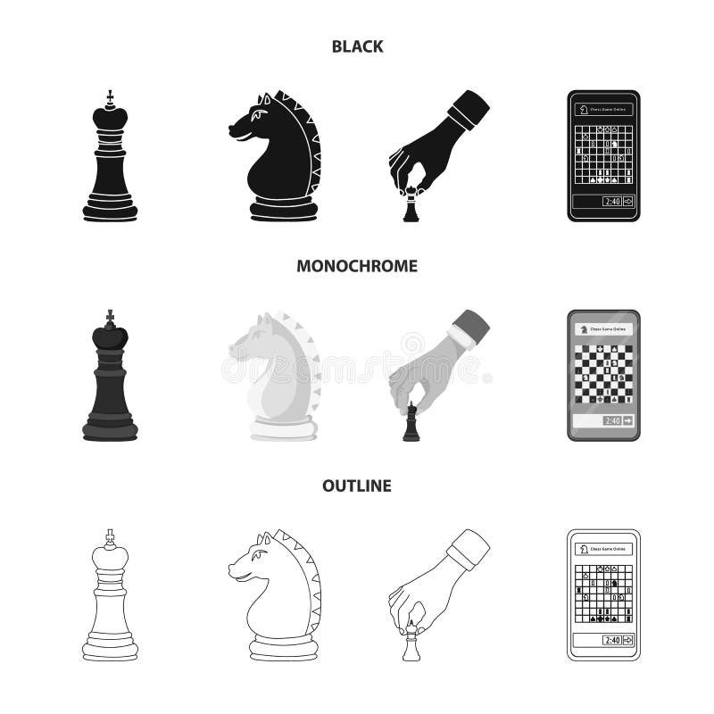 Isolated Object of Checkmate and Thin Sign. Collection of Checkmate and ...