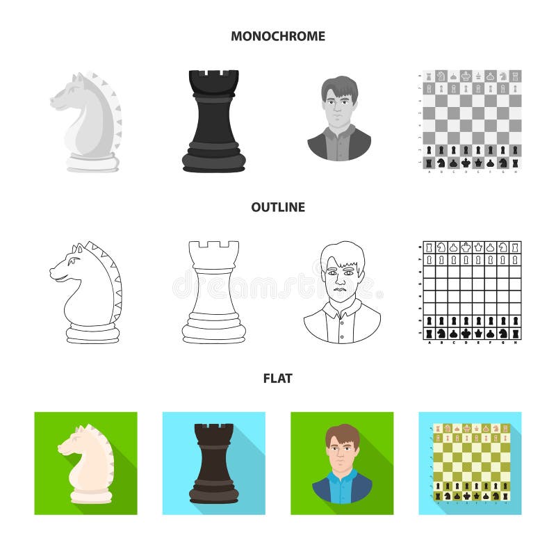 Vector Design of Checkmate and Thin Logo. Set of Checkmate and Target ...