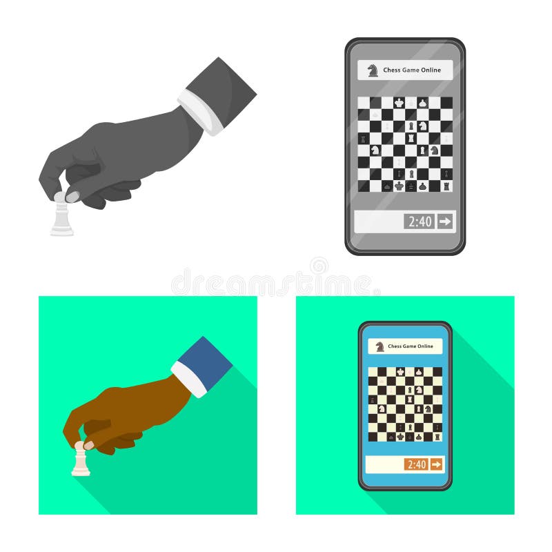 Vector Design of Checkmate and Thin Logo. Set of Checkmate and Target ...