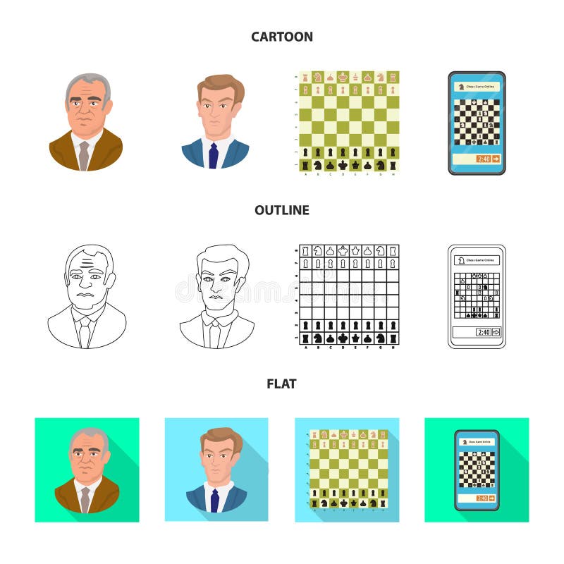 Vector Design of Checkmate and Thin Logo. Set of Checkmate and Target ...