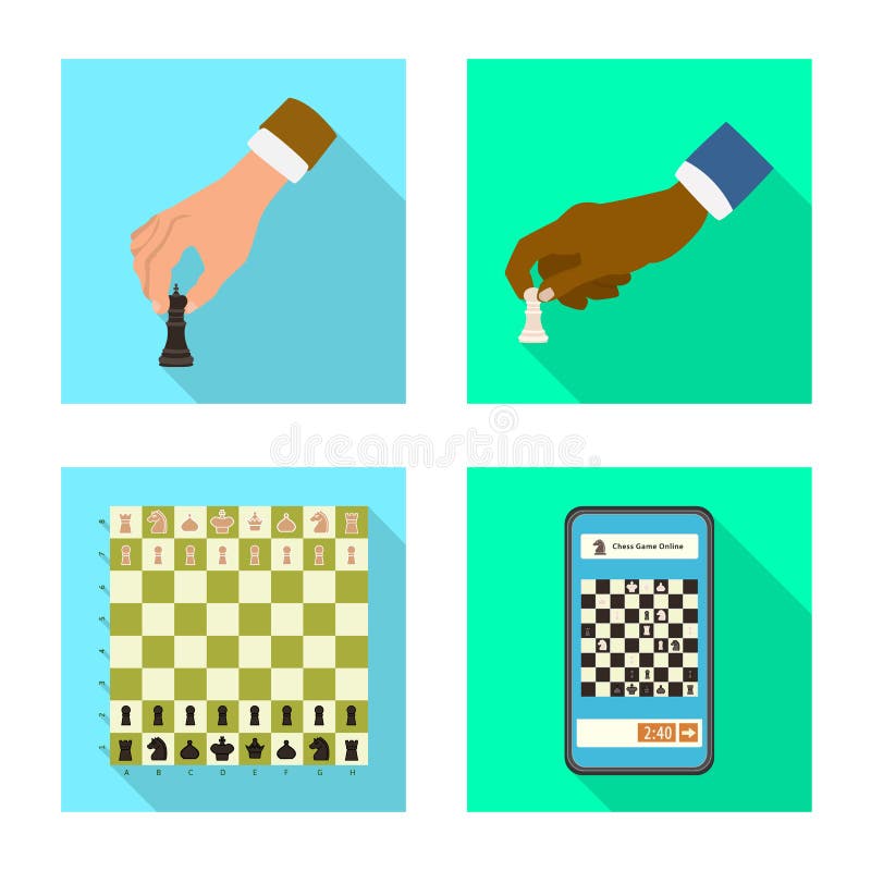 Vector Design of Checkmate and Thin Sign. Set of Checkmate and Target ...