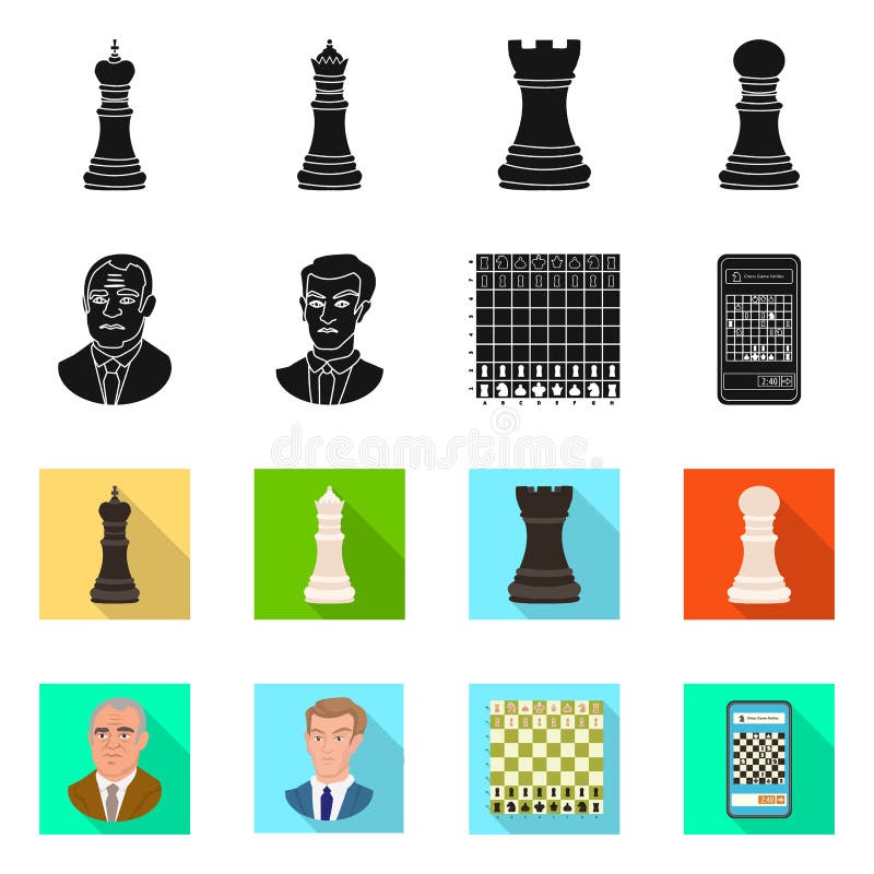 Vector Design of Checkmate and Thin Sign. Set of Checkmate and Target ...