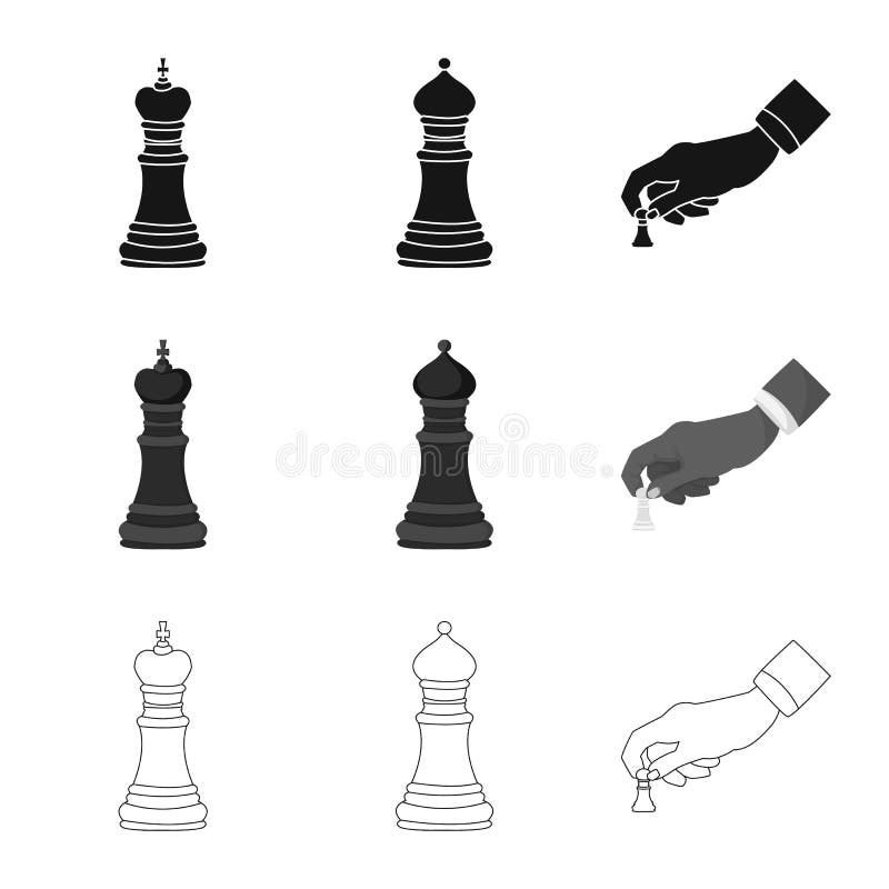 Vector Design of Checkmate and Thin Sign. Set of Checkmate and Target ...