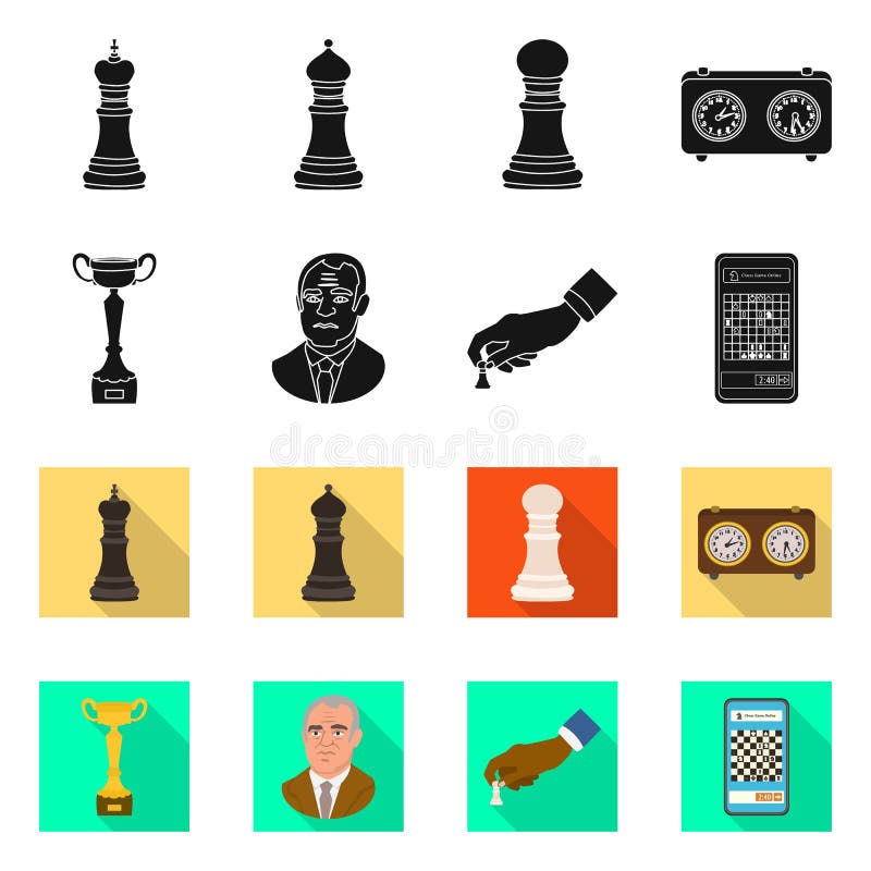 Vector Design of Checkmate and Thin Sign. Set of Checkmate and Target ...