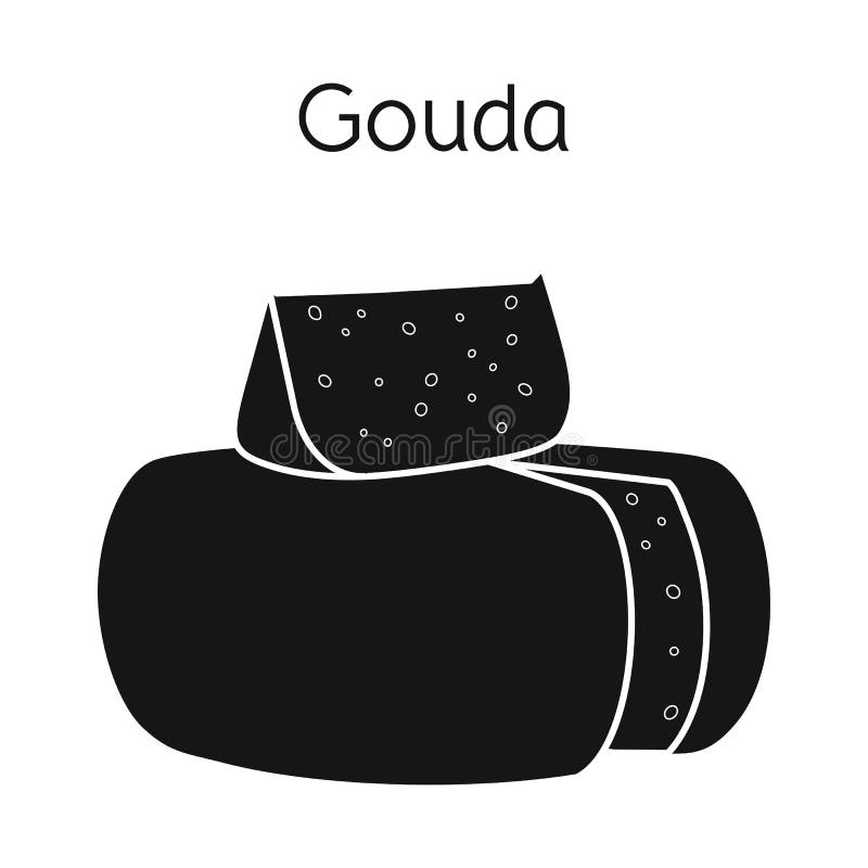 Vector Gouda Cheese Labels and Cheese Icons Stock Vector - Illustration ...