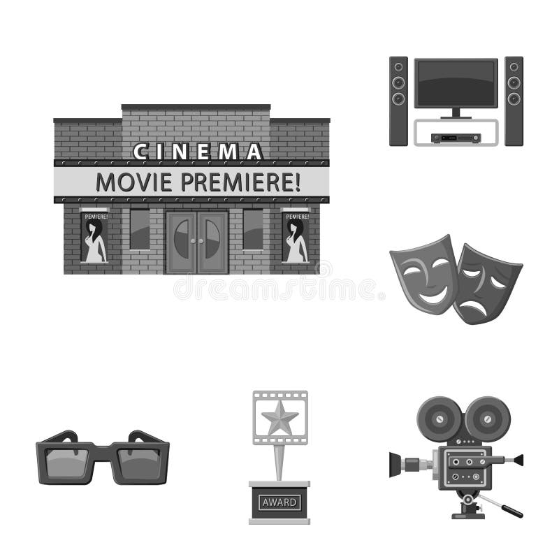 Vector Design of Cinematography and Studio Logo. Set of Cinematography ...