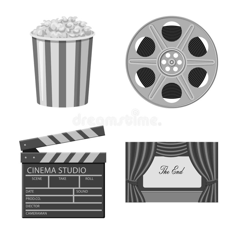 Vector Design of Cinematography and Studio Sign. Set of Cinematography ...