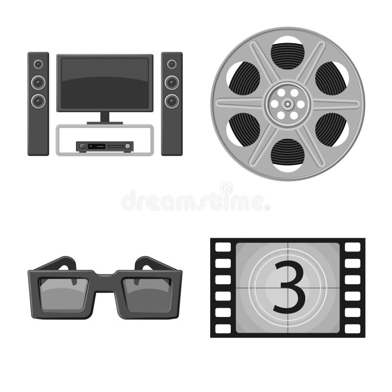 Vector Design of Cinematography and Studio Symbol. Set of ...