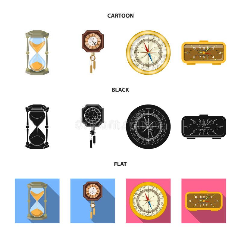 Isolated Object of Clock and Time Icon. Set of Clock and Circle Stock ...