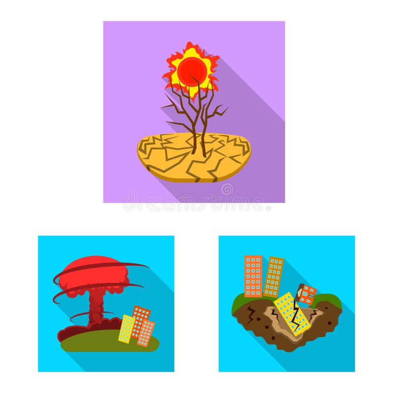 Isolated Object of Collapse and Environment Logo. Set of Collapse and ...