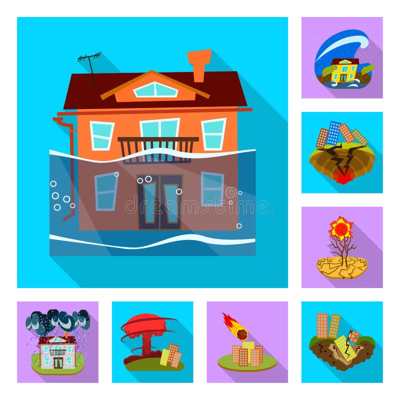 Vector Design of Collapse and Environment Icon. Set of Collapse and ...