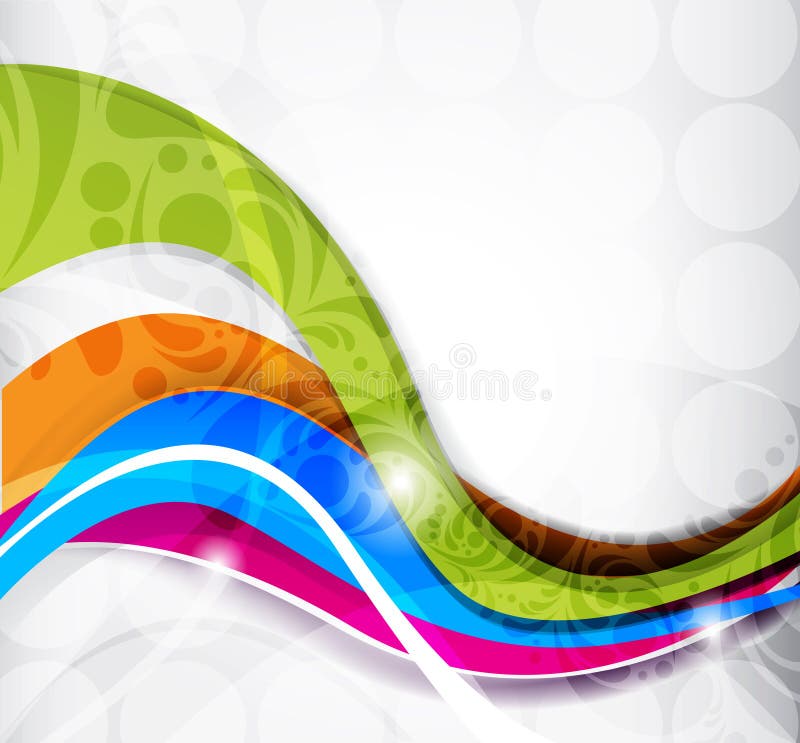 Abstract Colorful Wave Background Stock Vector - Illustration of bright ...