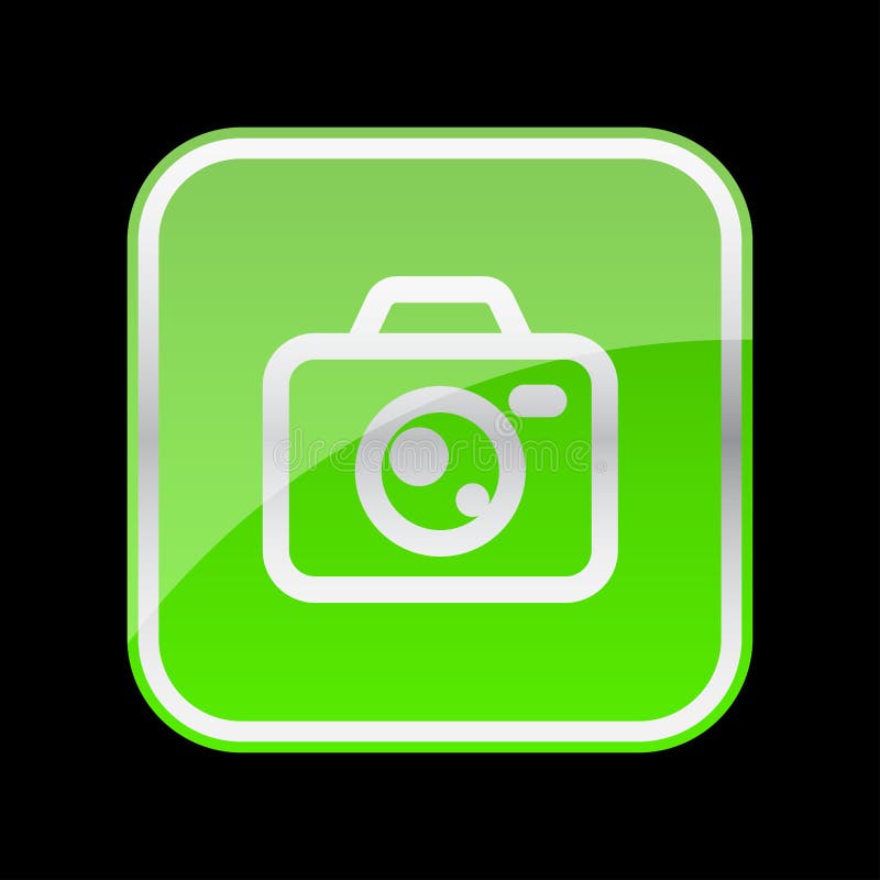 Camera Shoot Outline Icon Button Stock Vector - Illustration of camera ...