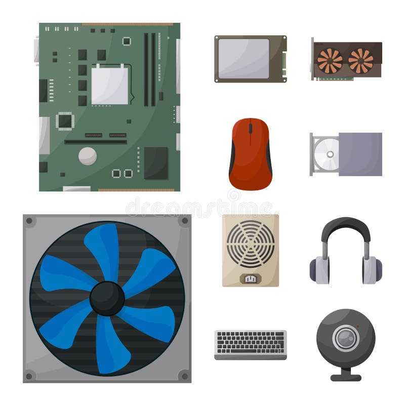 Vector Design of Computer and Hardware Icon. Set of Computer and ...