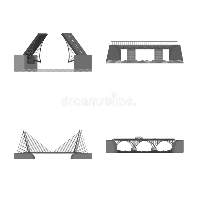 Vector Design of Design and Construct Sign. Set of Design and Bridge ...