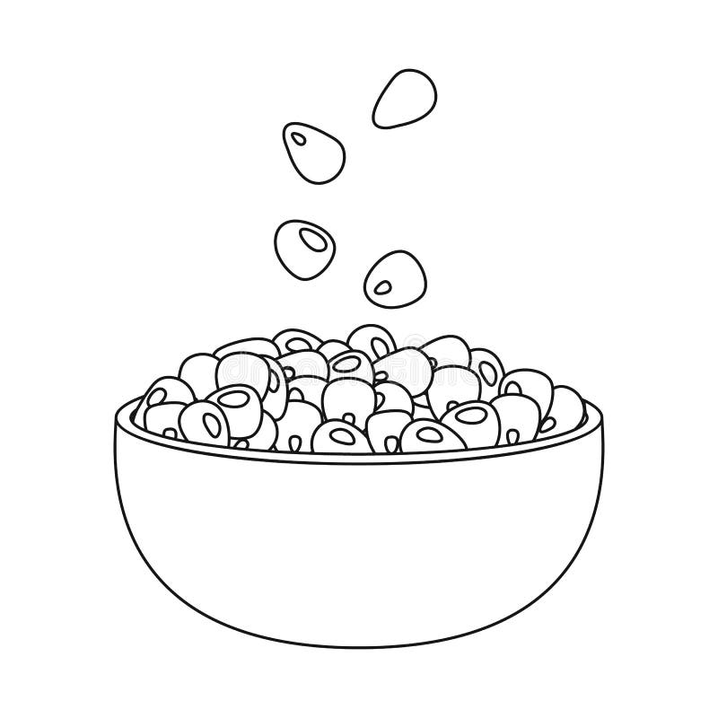 Vector Design of Corn and Cereal Symbol. Collection of Corn and Dish Stock Symbol for Web. Stock ...