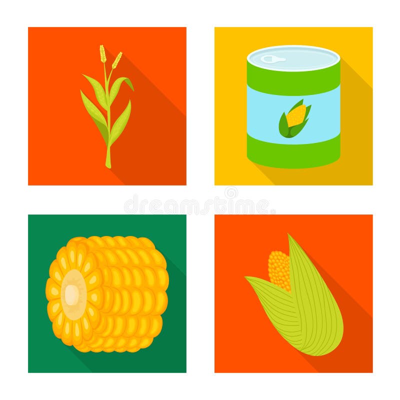 Vector Design of Cornfield and Vegetable Logo. Collection of Cornfield ...