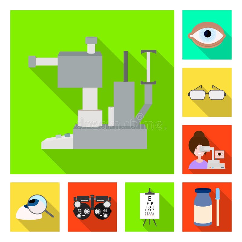 Isolated Object of Correction and Eyesight Logo. Collection of ...