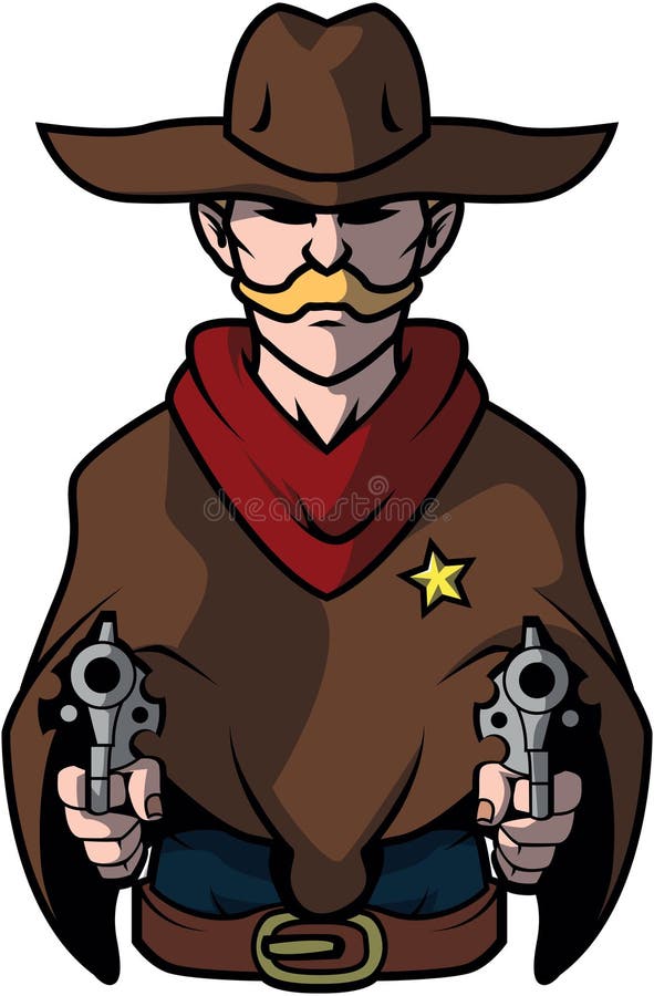 Cowboy Vector Illustration stock vector. Illustration of vector - 47882689