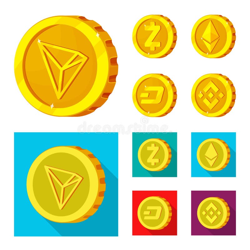 Vector Design of Cryptocurrency and Coin Sign. Set of Cryptocurrency ...