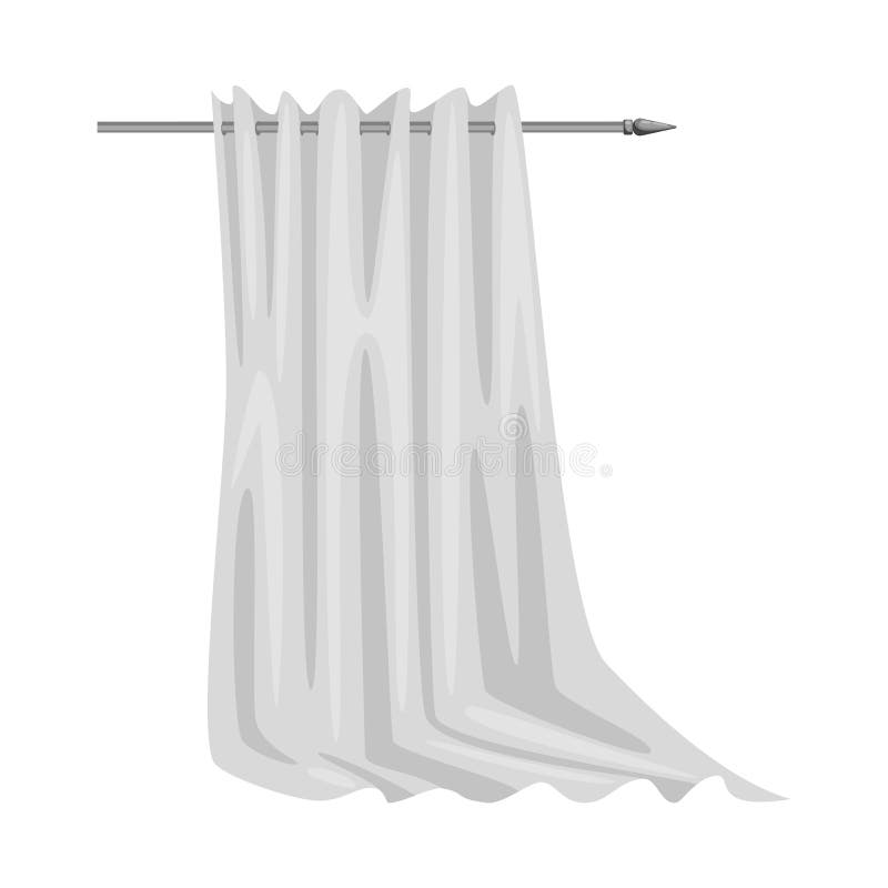 Vector Design of Curtain and Silk Icon. Set of Curtain and Drape Stock ...