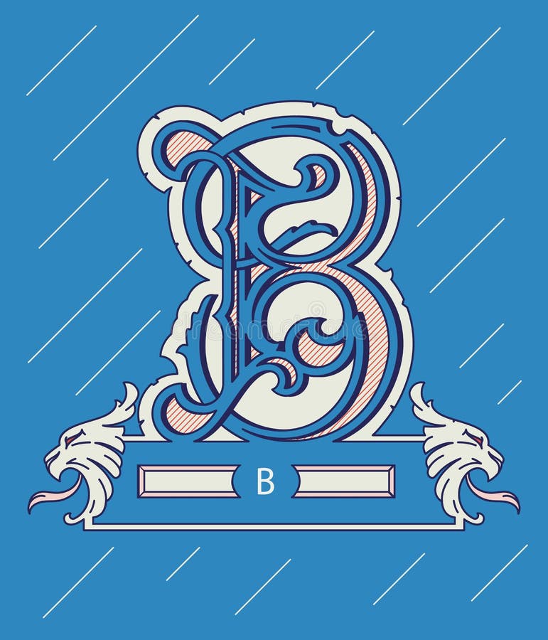 Vector Design about Decorative Alphabet Letter B Stock Vector ...