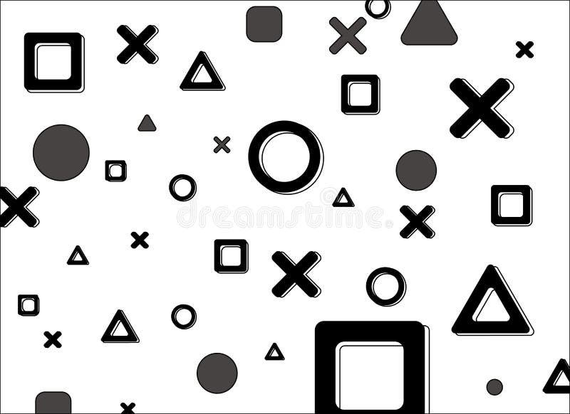 Vector Design Depicting Triangles, Squares, and Circles Stock Vector ...