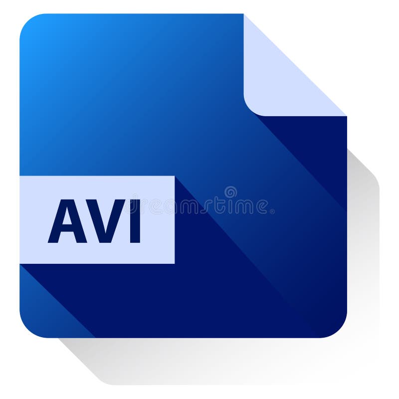 Avi format video icon stock vector. Illustration of play - 129704648