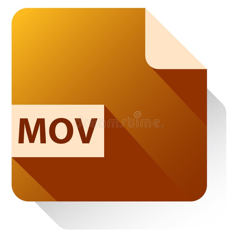 Mov format video icon stock vector. Illustration of vector - 129704598