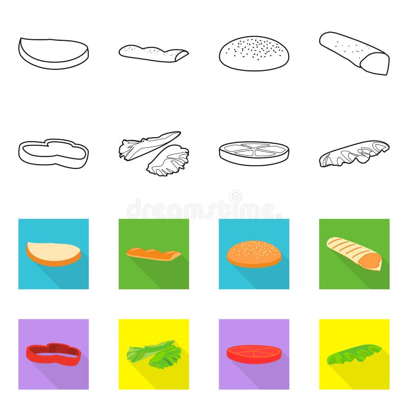 Vector Design of Dinner and Fast Icon. Collection of Dinner and ...
