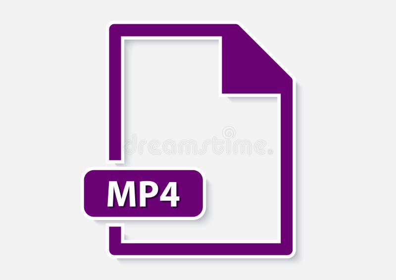 Mp4 video file icon stock vector. Illustration of record - 116725747
