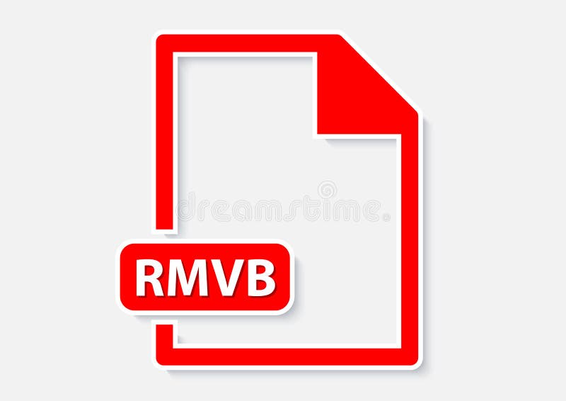Rmvb video file icon stock vector. Illustration of document - 116725755
