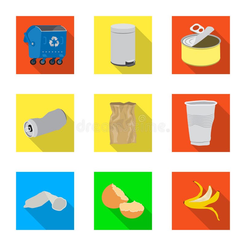 Vector Design of Dump and Sort Icon. Set of Dump and Junk Stock Vector ...