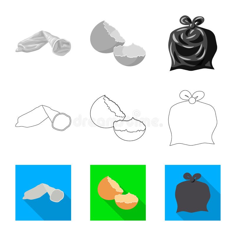 Vector Design of Dump and Sort Icon. Set of Dump and Junk Vector Icon ...