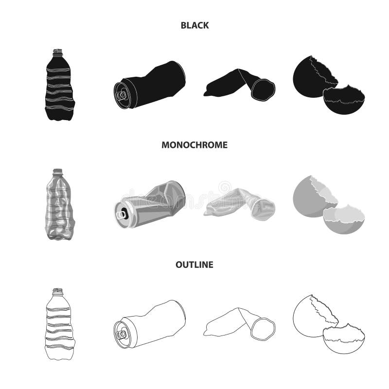 Isolated Object of Dump and Sort Symbol. Set of Dump and Junk Stock ...
