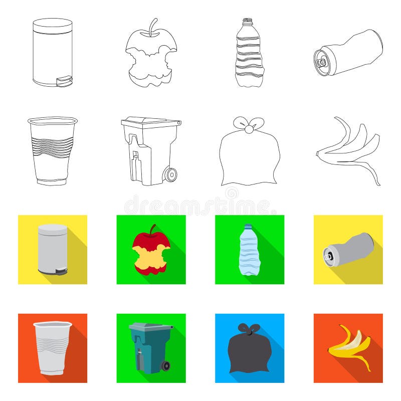 Isolated Object of Dump and Sort Symbol. Set of Dump and Junk Vector ...