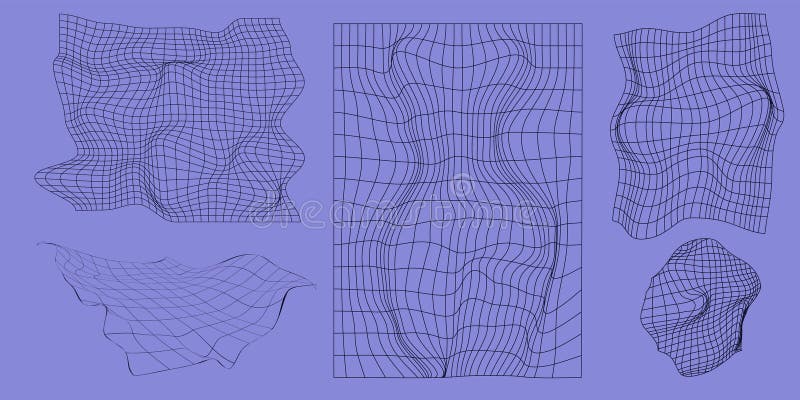 Vector Design. Dynamic Mesh Patterns, Wave-like Distortions, and Fluid ...