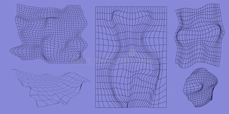 Vector Design. Dynamic Mesh Patterns, Wave-like Distortions, and Fluid ...