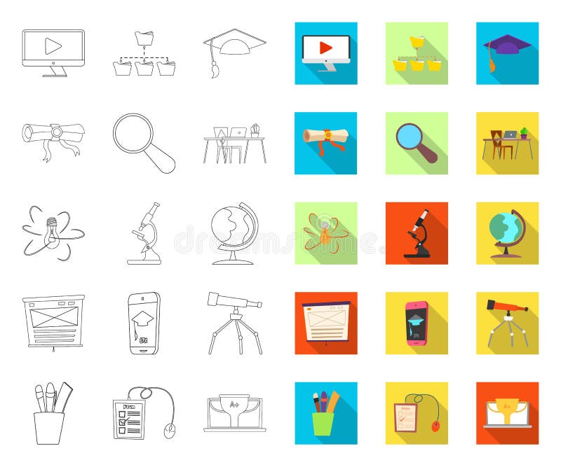 Vector Design of Education and Learning Symbol. Set of Education and ...