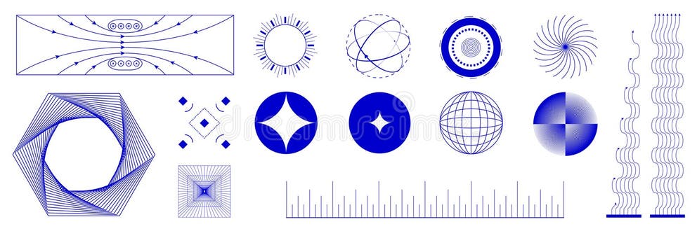 Vector Design, Educational Content. Grid-like Structures Forming ...