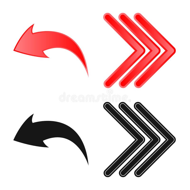 Vector Design of Element and Arrow Icon. Collection of Element and ...