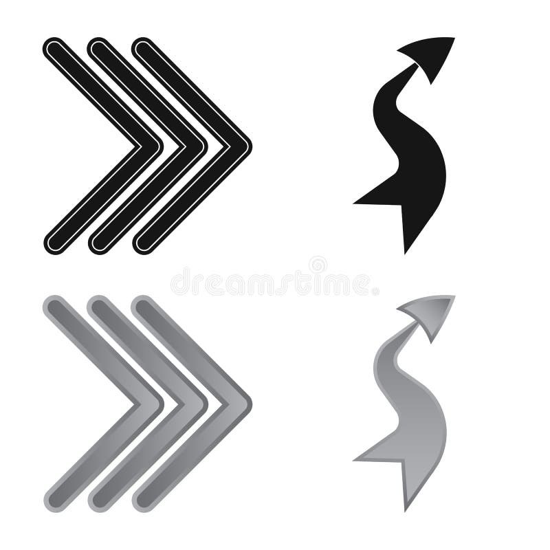 Vector Design of Element and Arrow Logo. Collection of Element and ...