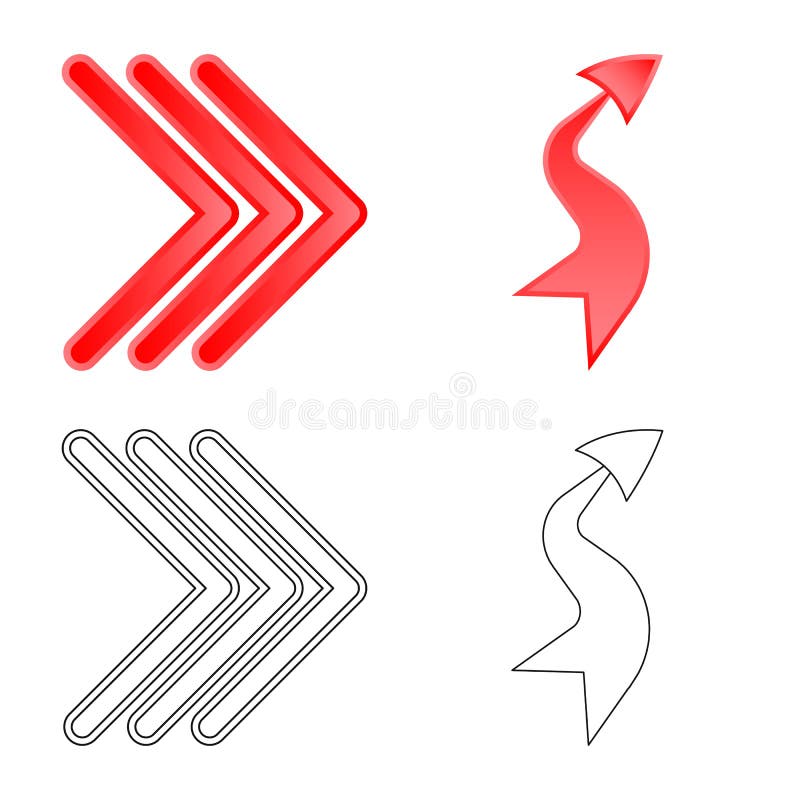 Vector Design of Element and Arrow Sign. Collection of Element and ...
