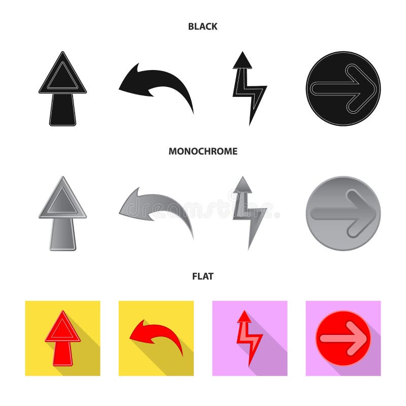Vector Design of Element and Arrow Symbol. Collection of Element and ...